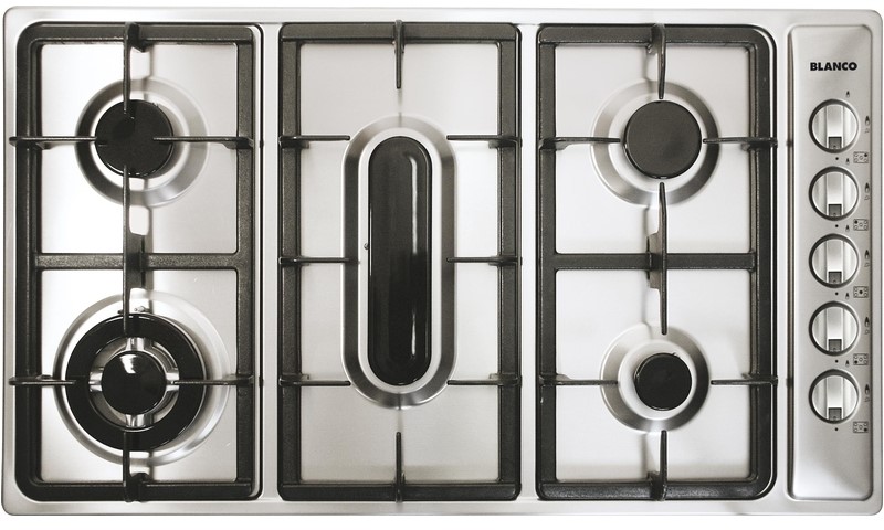 Buy Blanco 90CM, 5 Burner Gas Cooktop with Triple Ring Wok Burner & BBQ ...