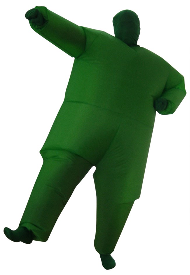 Buy Go Green Inflatable Costume Fancy Dress Suit Fan Operated | Grays ...