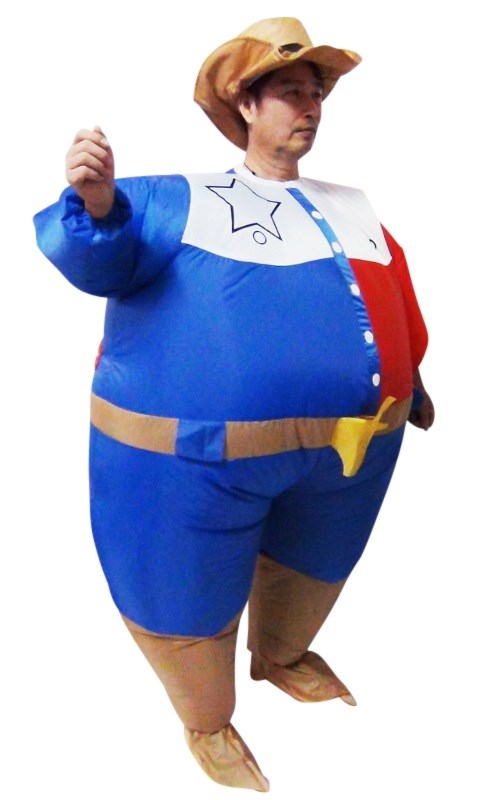 Buy SHERIFF Fancy Dress Inflatable Suit -Fan Operated Costume | Grays ...