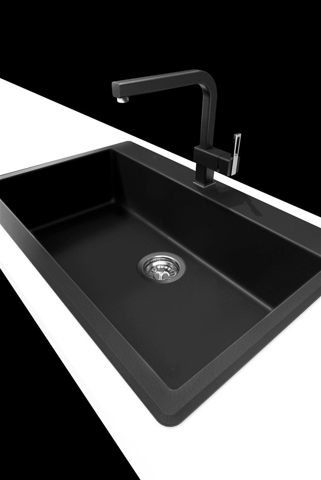Buy Ytalo Navona Black Quartz/Granite Kitchen sink | Grays Australia