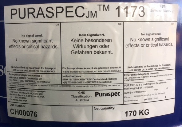 Puraspec by John Matthey (East Arm, NT ) Auction (0001-8009699) | Grays ...