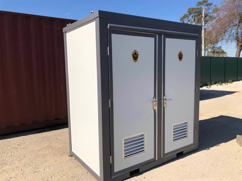 Unused Portable Double Toilet Block, Portable Building Auction ...