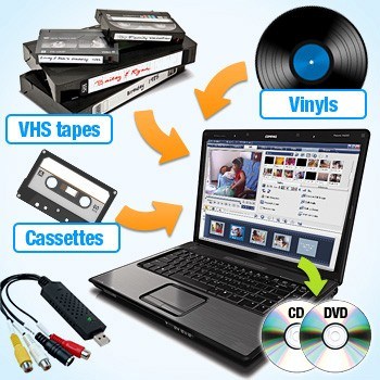 Buy QuickCapture VHS/Tape/Vinyl to DVD/CD Converter | Grays Australia