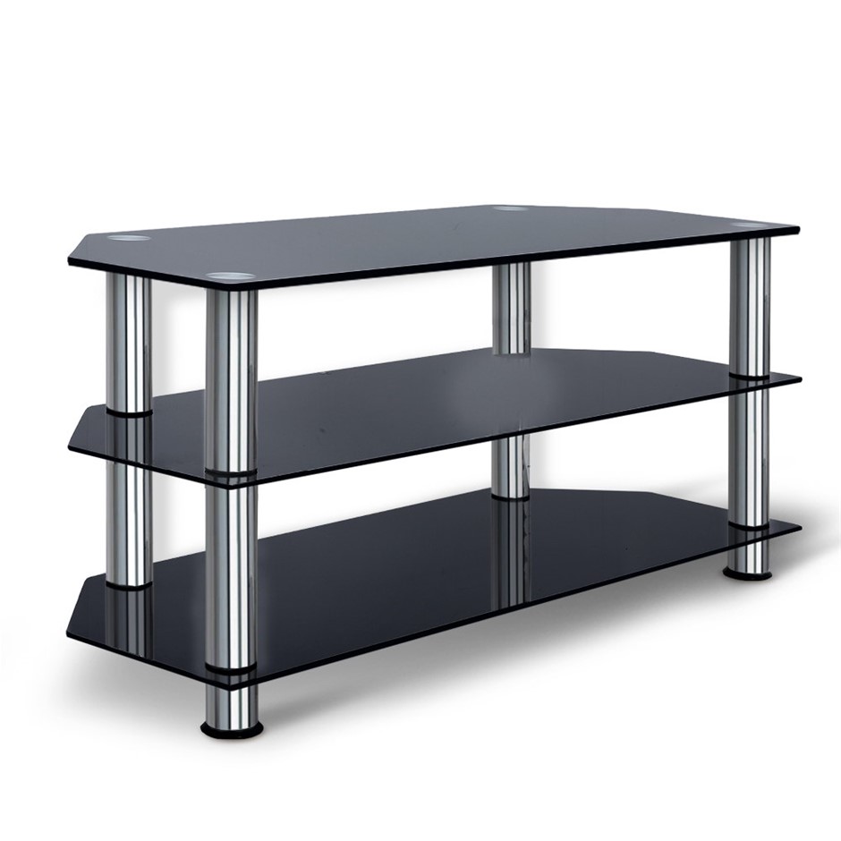 3 Tier Glass Entertainment Stand - Glass Designs