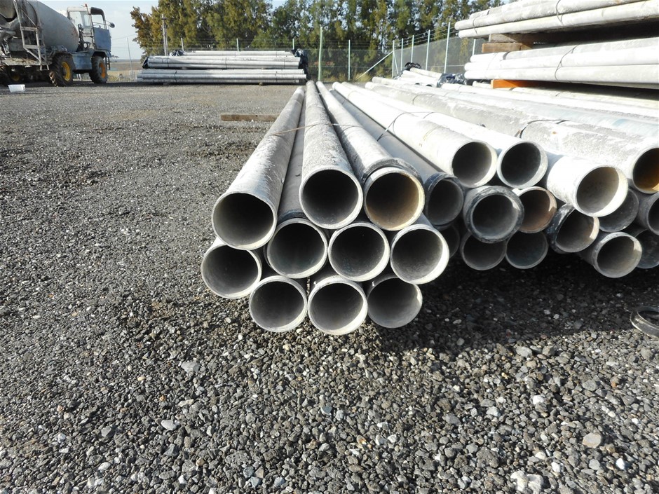 Bundle of 10 x 6500mm x 100mm Galvanised Shouldered End Pipe Auction ...