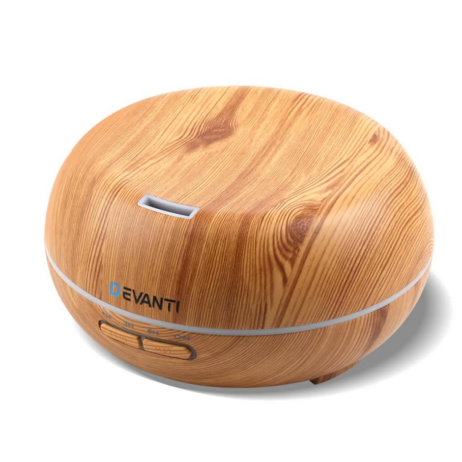 Buy Devanti 200ml 4 in 1 Aroma Diffuser - Light Wood | Grays Australia