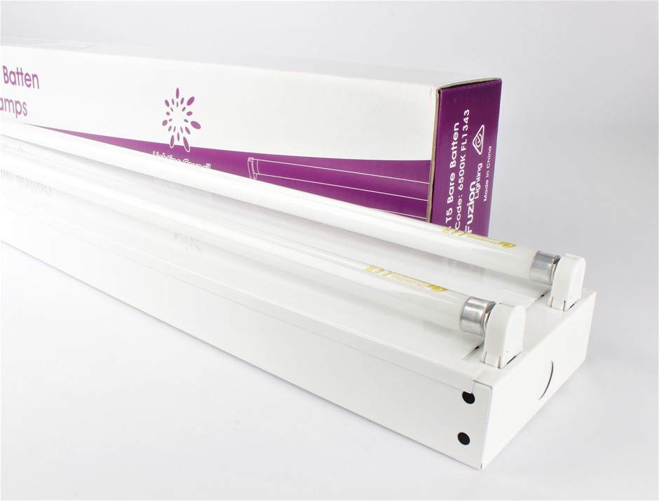 Buy FL1343 - Fuzion Lighting - Box With 4 - Batten Bare T5 - Twin Lamp ...