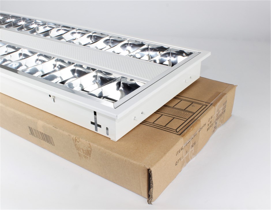 Buy FL1730 - Fuzion Lighting - Box With 2 - Troffer Louvered Twin T5 ...