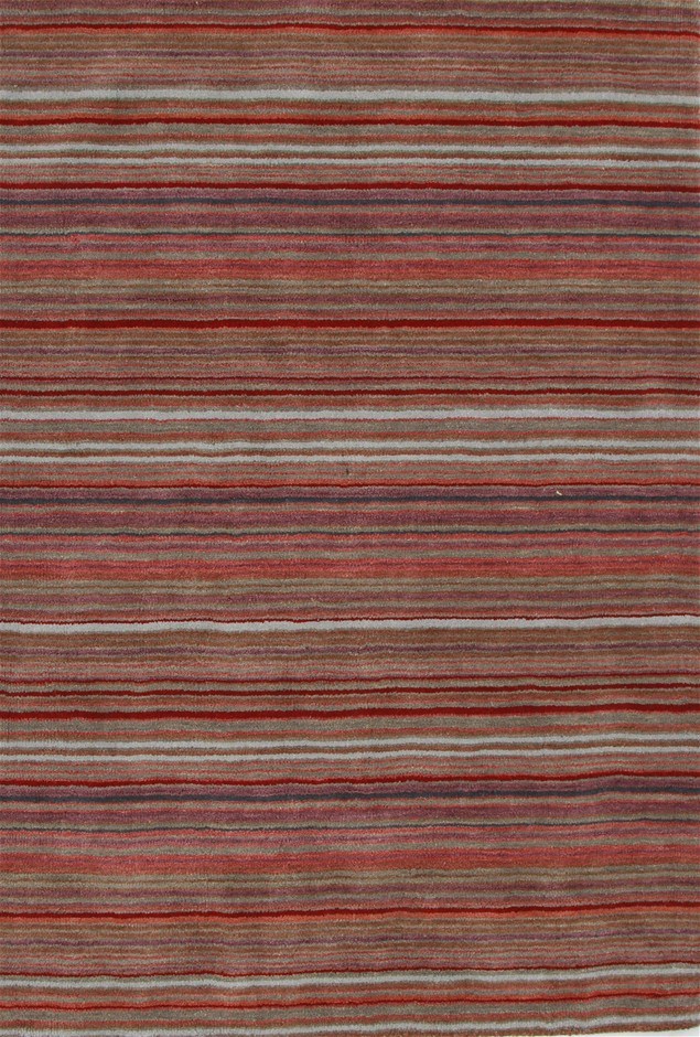 Buy Victory Premium Wool Red Stripe Rug 280x190cm | Grays Australia