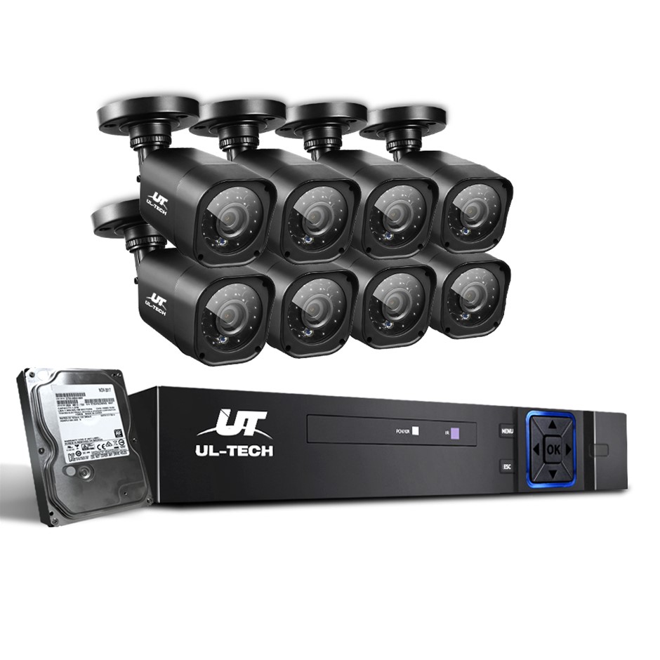 Buy UL Tech CCTV Security System 2TB 8CH DVR 1080P 8 Camera Sets ...
