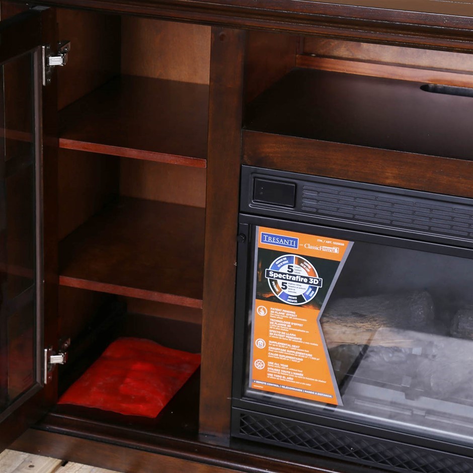 TRESANTI Classic Flame Cabinet 1880mm x 460mm c/w Remote Control, 3D ...