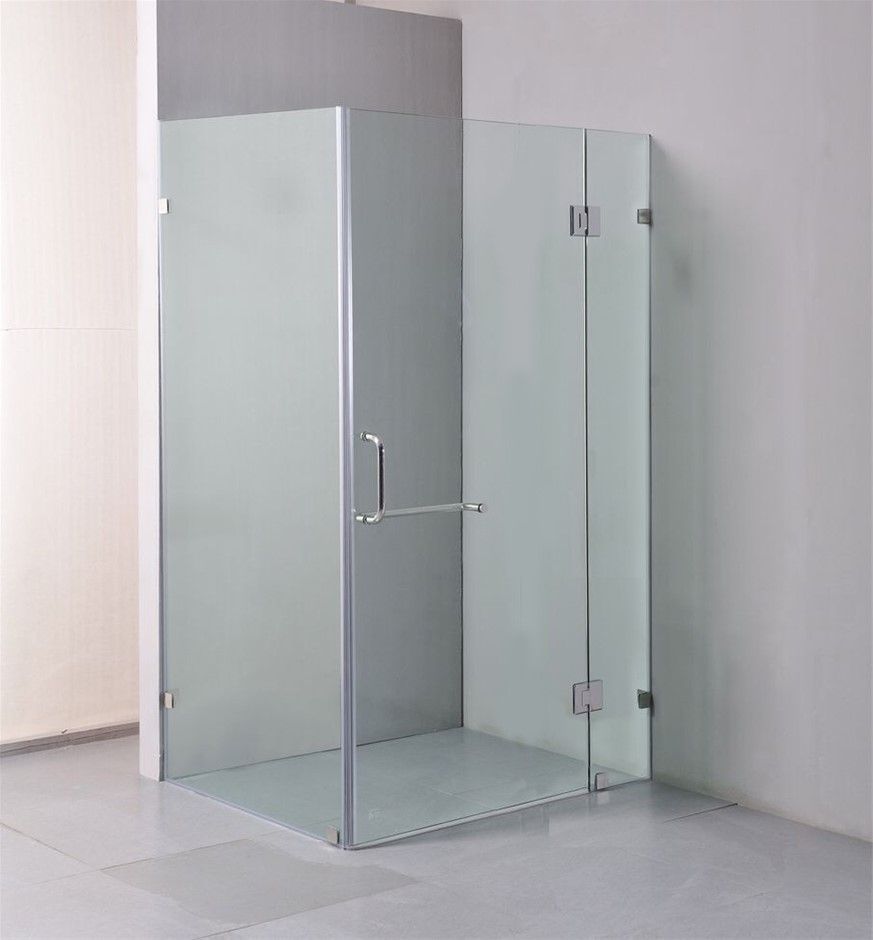 Buy 1000 x 1000mm Frameless 10mm Glass Shower Screen Della Francesca | Grays Australia