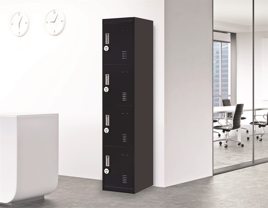Buy 4-Door Vertical Locker for Office Gym Shed School Home Storage ...