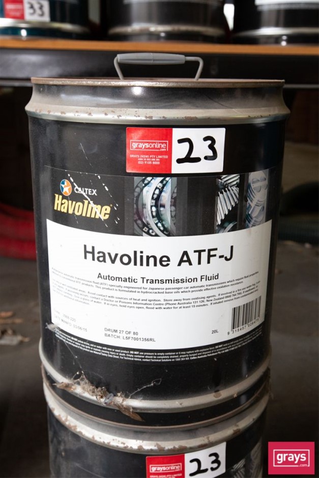 Caltex Havoline ATF-J 20 Ltrs Drum Truck Transmission Fluid Auction ...