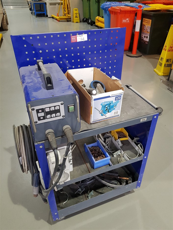 Flatliner Spot Welder with Metal Fabricated Tool Cart Auction (0024 ...