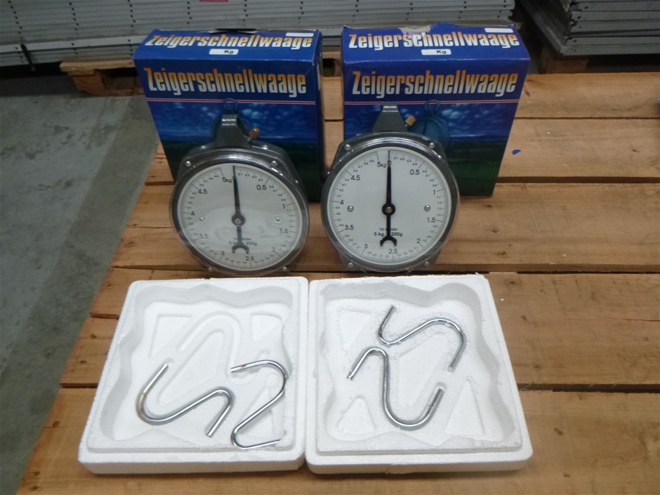 2 Spring Dial Hoist Scale Mechanical with 150mm Diameter Face Auction ...