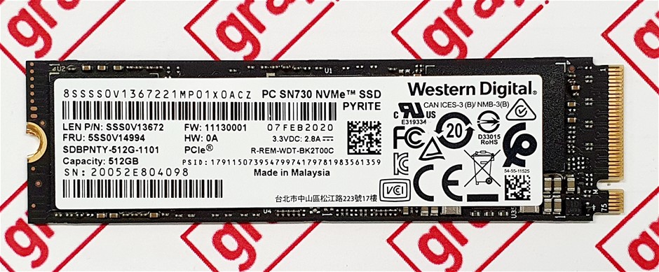 Western Digital SN730 512GB M.2 NVMe PCIe Gen 3x4 Solid State Drive ...