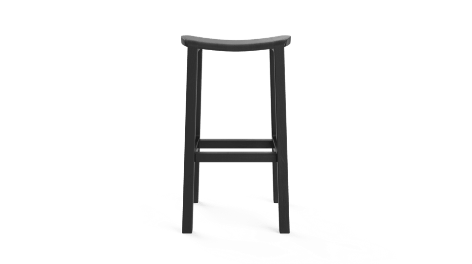 Milly Bar Stool High - Modern Contemporary Warm Natural Solid Ash Wood ...