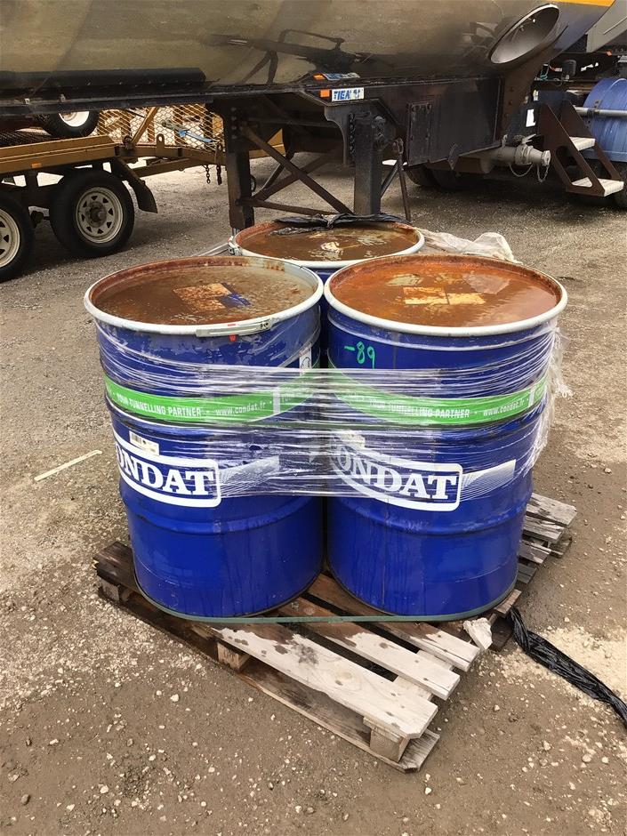 3 x Drums Condat Tunnel Boring Machine Grease Auction (0008-3021153 ...