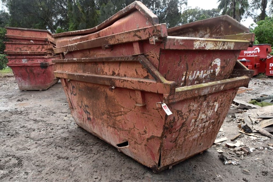 Qty 2 x Approx 8 Cubic Metre Steel Marrell Type Skip Bins Auction (0034 ...