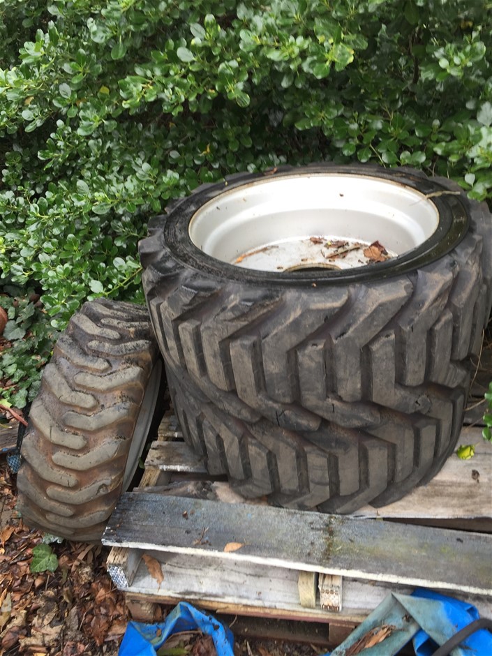 4x Assorted Tyre & Rim - To Suit Scissor/ Boom Lift (Dandenong South ...