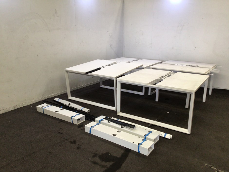 4x white conference room tables Auction (0003-7042352) | Grays Australia