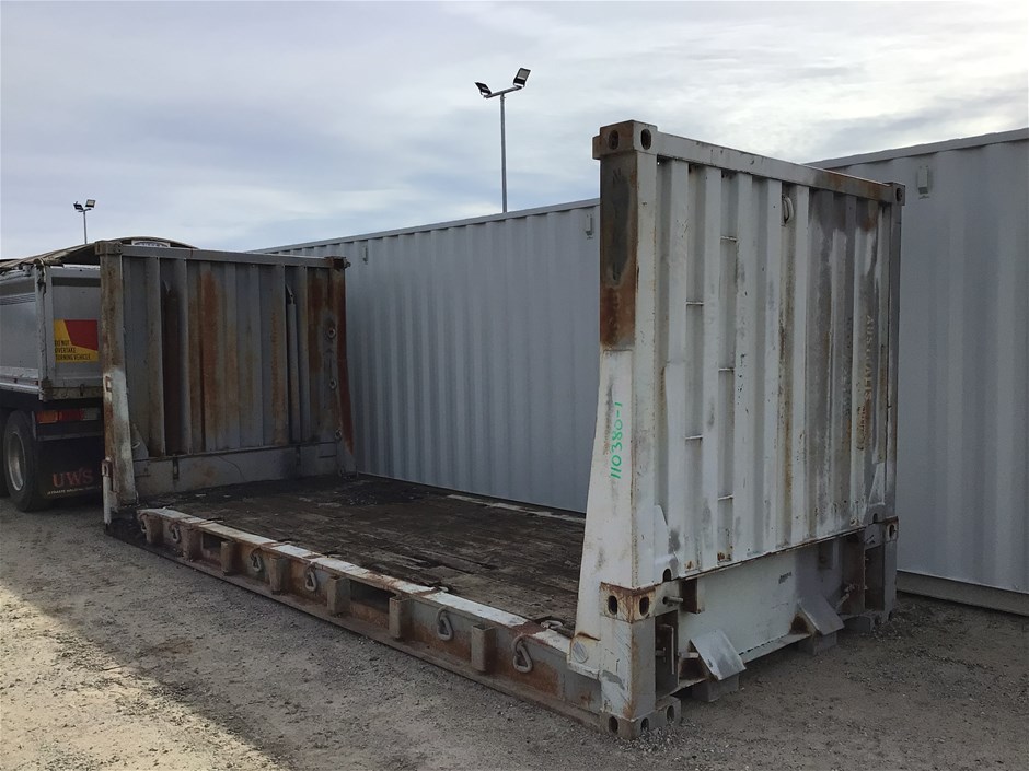 20 Foot Open Sided Shipping Container. Auction (0001-3020673) | Grays ...