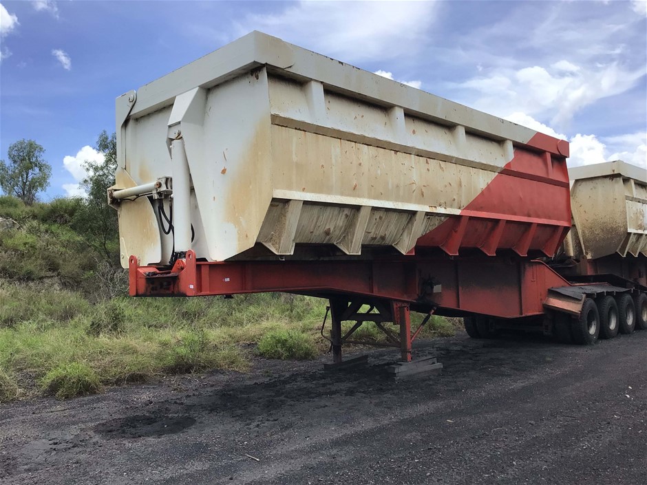 2005 Powertrans Quadaxle Off Road Side Tipper Trailer Auction (0003 ...