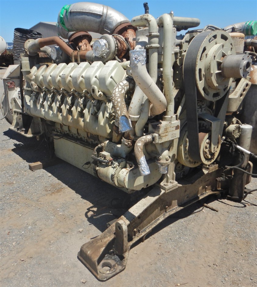 Detroit 16V-71 Quad turbo Diesel Motor (Pooraka, SA) Auction (0007 ...