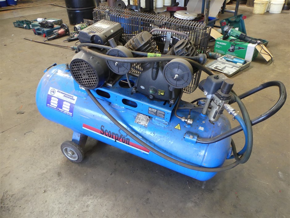 Scorpion Twin Cylinder Air Compressor Auction (0011-3020947) | Grays ...