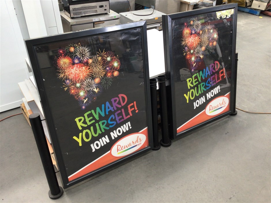 Pair of Light up Poster Displays Auction (0010-3021129) | Grays Australia