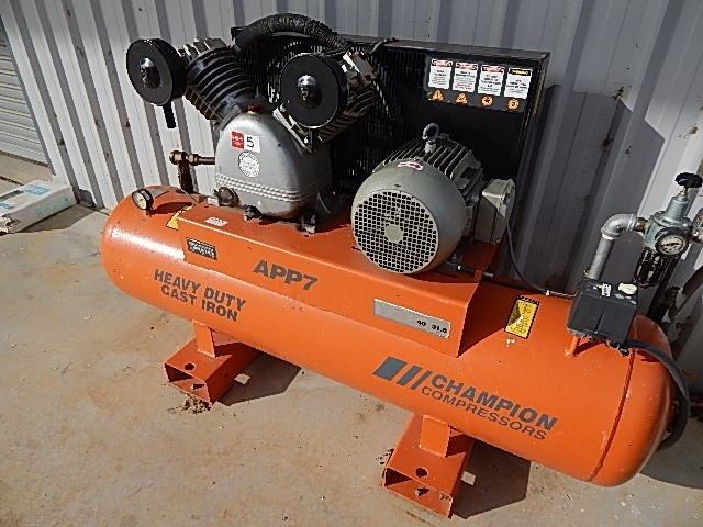 Air Compressor, Champion, model # APP7, 40 CFM, heavy duty cast iron ...
