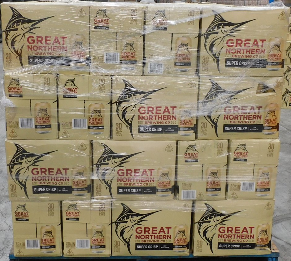 Pallet of Approx 2160 Cans of Great Northern Super Crisp Lager(2160 ...