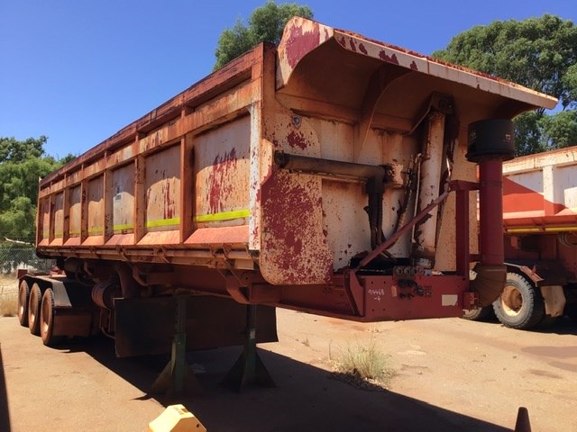 2003 Powertrans 2.5mtr Off-Road Triaxle Side Tipper Trailer Auction ...