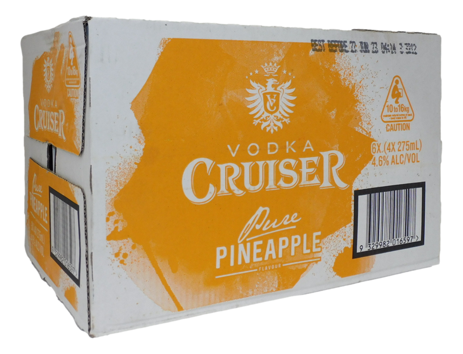 Vodka Cruiser Pure Pinapple Pre Mix Bottles (24 x 275mL) VIC Auction ...