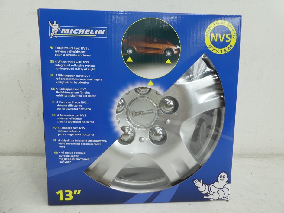 16 x Michelin 13" Deluxe Plastic Wheel Trims (Covers) Polished Auction ...
