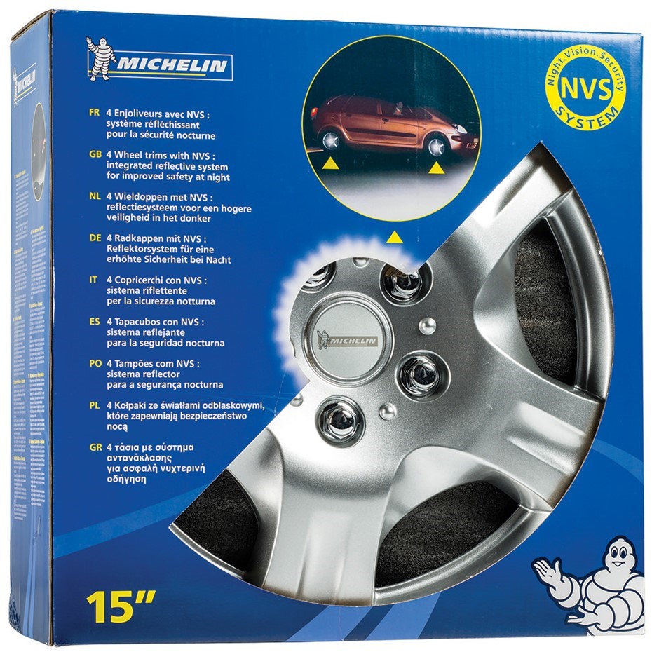 16 x Michelin 15" Deluxe Plastic Wheel Trims (Covers) Polished Auction ...