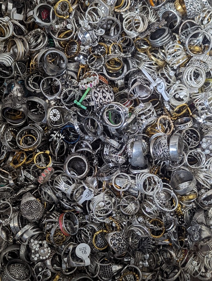 Bulk 100x assorted ring jewellery Auction (0001-2543542) | Grays Australia