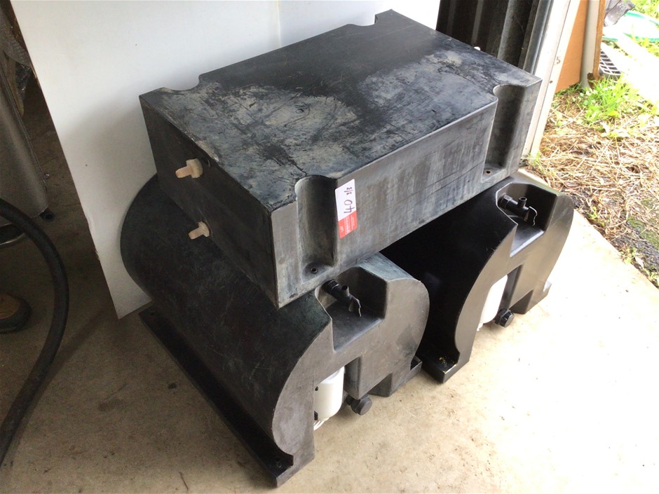 3 x Various Poly Water Tanks Black Auction (0040-7039111) | Grays Australia