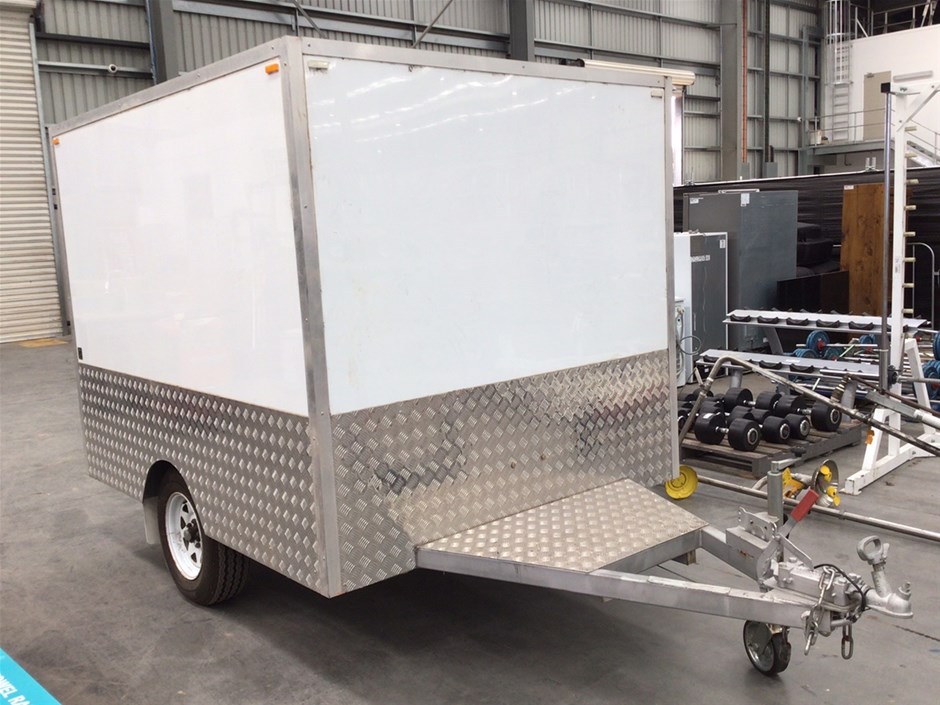 2018 ASB Trailers White Enclosed Single Axle Box Trailer Auction (0007 ...