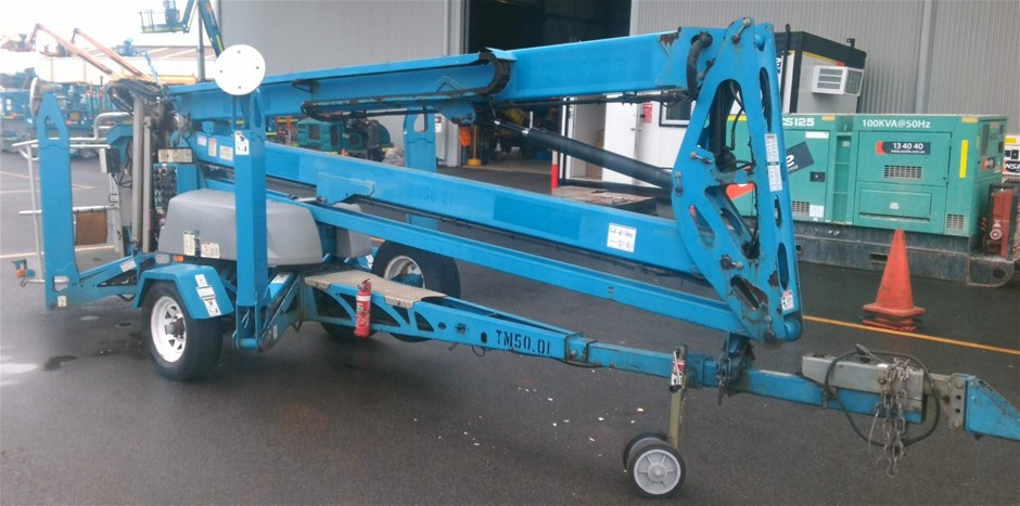 2012 Genie TZ50 Trailer Mounted Boom - 50ft (15.0m) - Electric (Kwinana ...