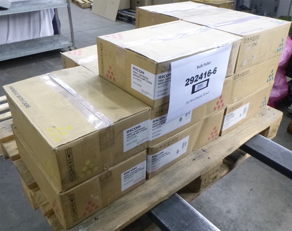 Bulk Pallet Of Assorted Brand Coloured Print Cartridges Auction (0010 ...