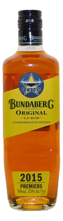 Bundaberg ORIGINAL U.P. 2015 PREMIERS COWBOYS RUM (1x 700mL). Auction ...
