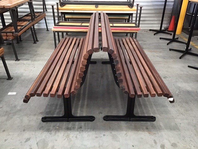 2x Timber Park Benches Auction (0031-9032964) | Grays Australia