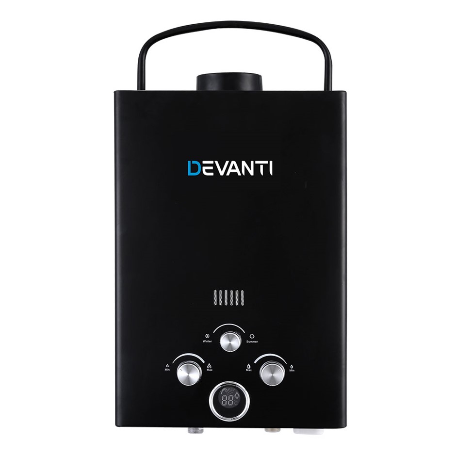 Buy Devanti Gas Hot Water Heater Portable Shower Camping LPG Caravan ...