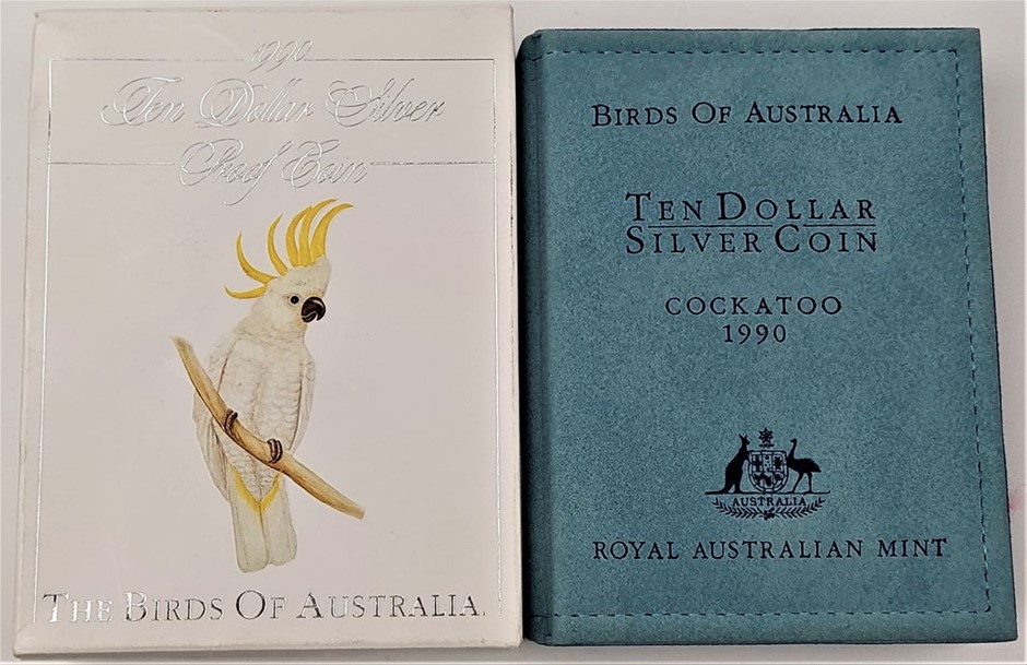 Birds of Australia 1990 $10 Silver Proof Coin - Cockatoo Auction (0044 ...
