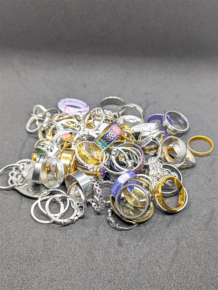 Bulk 100x assorted ring jewellery Auction (0001-2545261) | Grays Australia