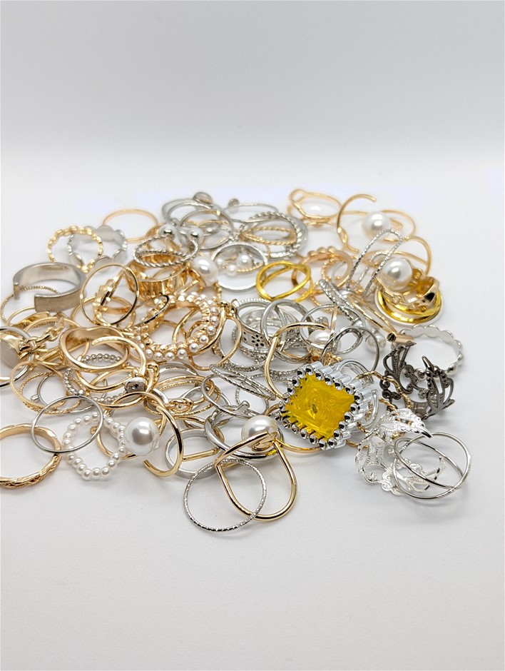 Bulk 100x assorted ring jewellery Auction (0001-2546371) | Grays Australia