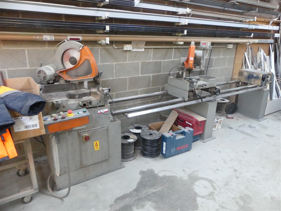 Double Mitre Saw - Elumatec Cast Iron Construction - DG79 Auction (0014 ...