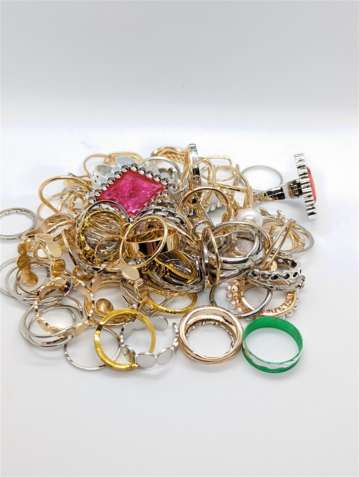 Bulk 100x assorted ring jewellery Auction (0001-2546988) | Grays Australia